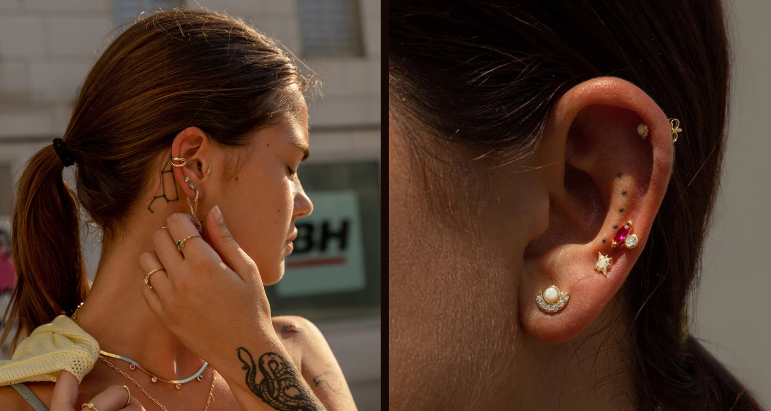 Types de piercings d'oreilles pour femmes – Lineargent